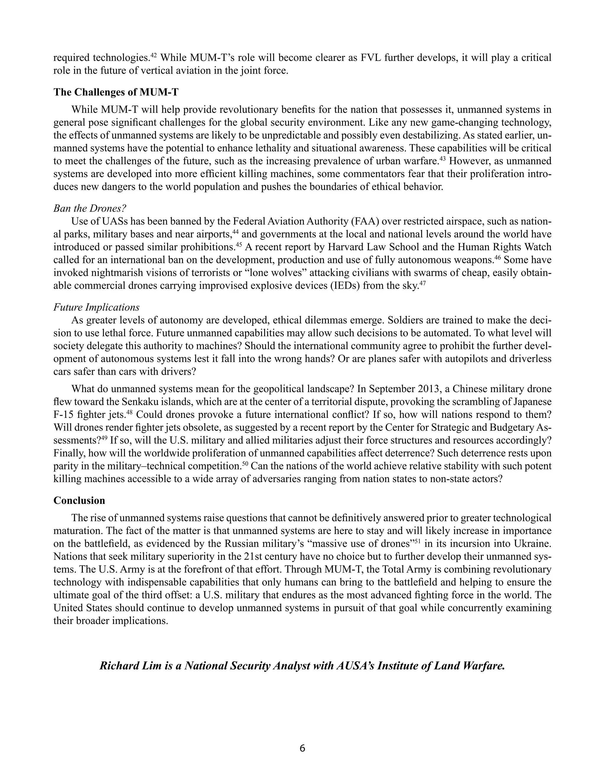 Manned–Unmanned Teaming and the U.S. Army | PDF