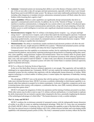 Manned–Unmanned Teaming and the U.S. Army | PDF