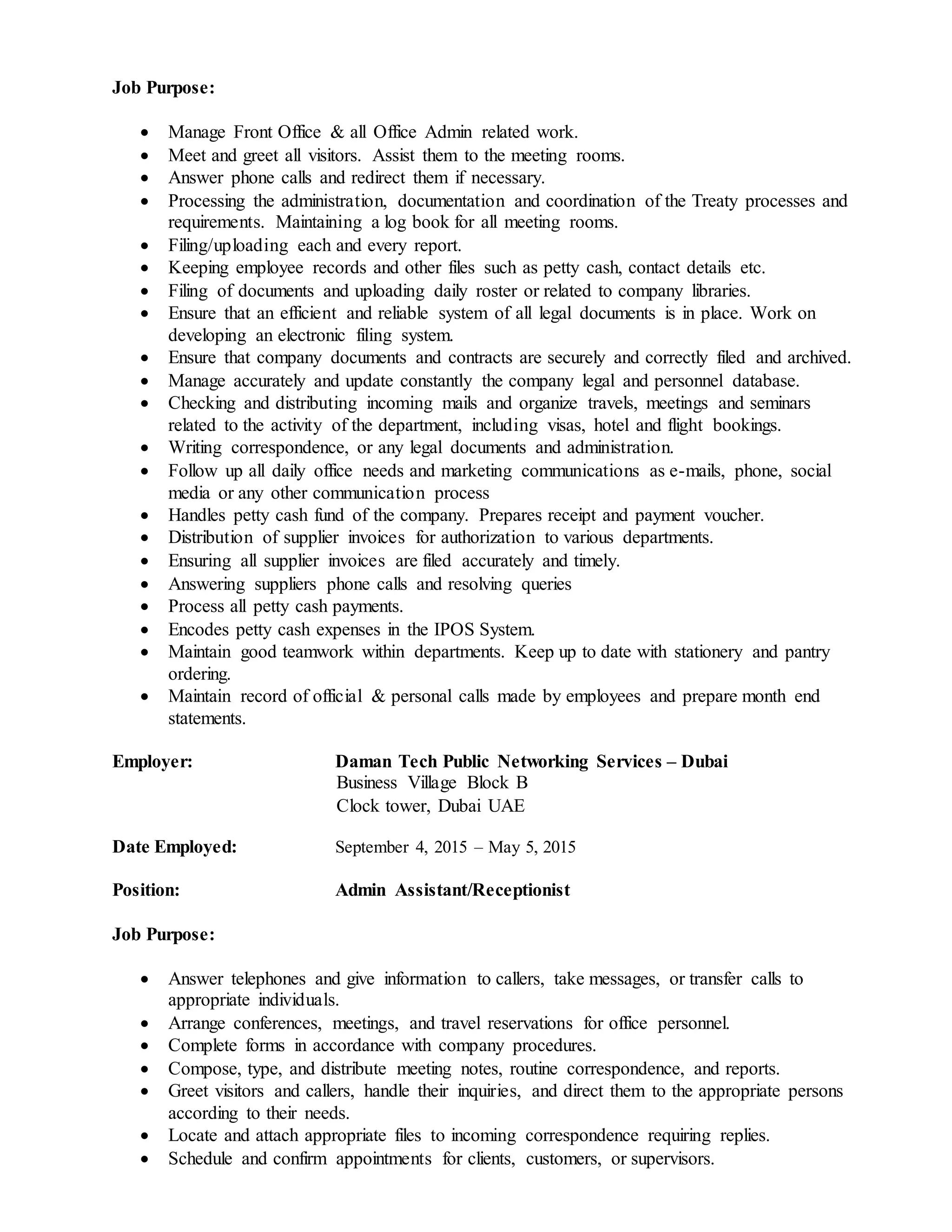 Mary Ann Cv | DOCX | Business Accounting & Finance | Business