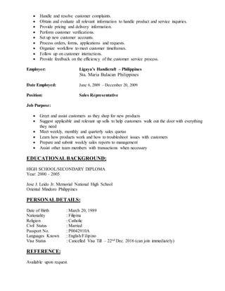 Mary Ann Cv | DOCX | Business Accounting & Finance | Business