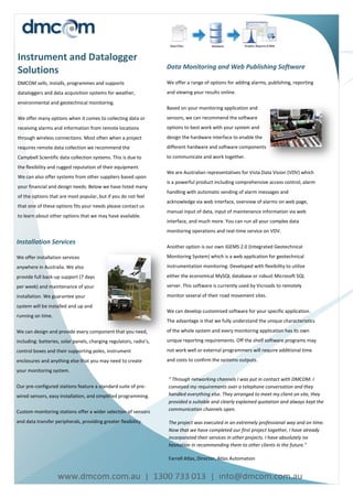 DMCOM_capability statement_v1 | PDF | Computer Networking | Computing