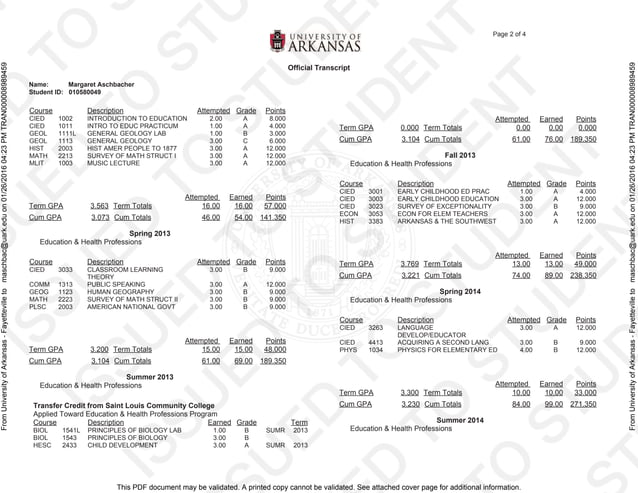 Transcript | PDF | Undergraduate Education | College Education