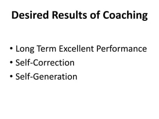 What is Coaching PPT Own | PDF
