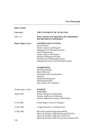 CV9 | DOC | Computer Software and Applications | Computing