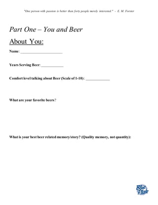 Beer Knowledge Workbook - w Pio Edits | DOCX