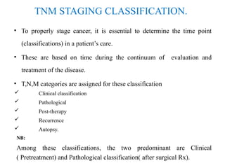 Cancer Diagnosis, Staging & Goals of Therapy | PPTX