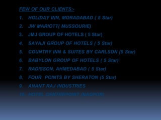 CLIENT LIST PRESENTATION | PPTX | Hotels and Motels | Travel Type