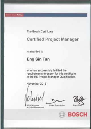 RK PMQ Certificate | PDF