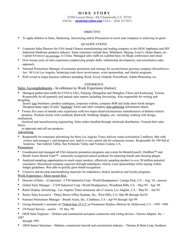150406 Resume-Mike | PDF