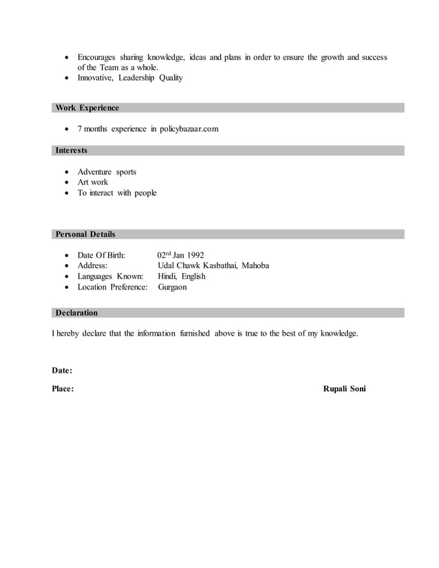 rupali resume | DOCX