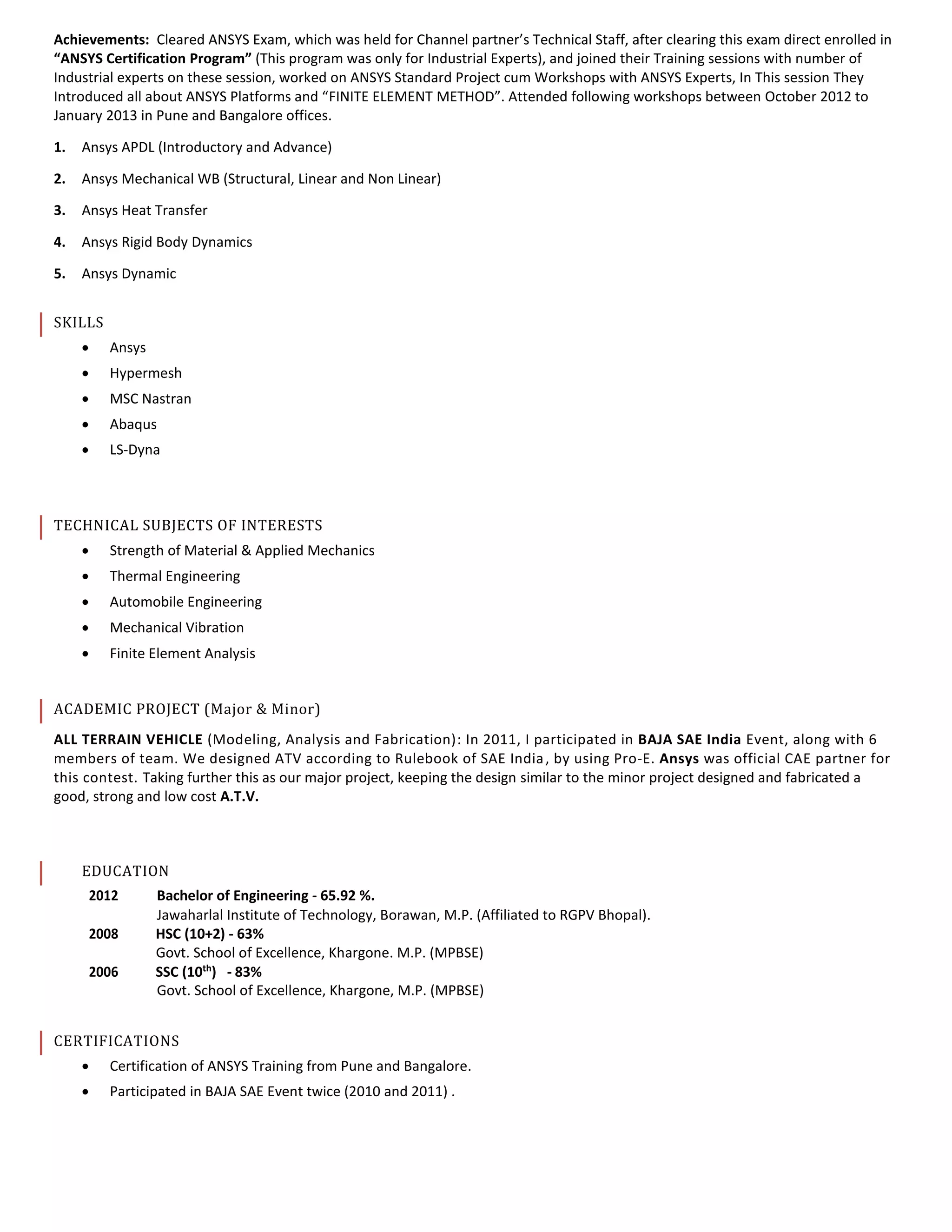 Yuvraj Singh Resume | PDF