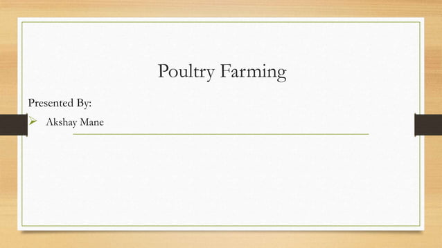 Poultry Farming | PPTX