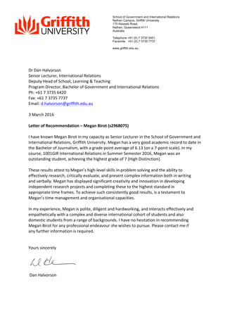 letter of recomm | PDF