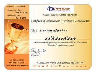 Certificate Subhan Alam | PDF