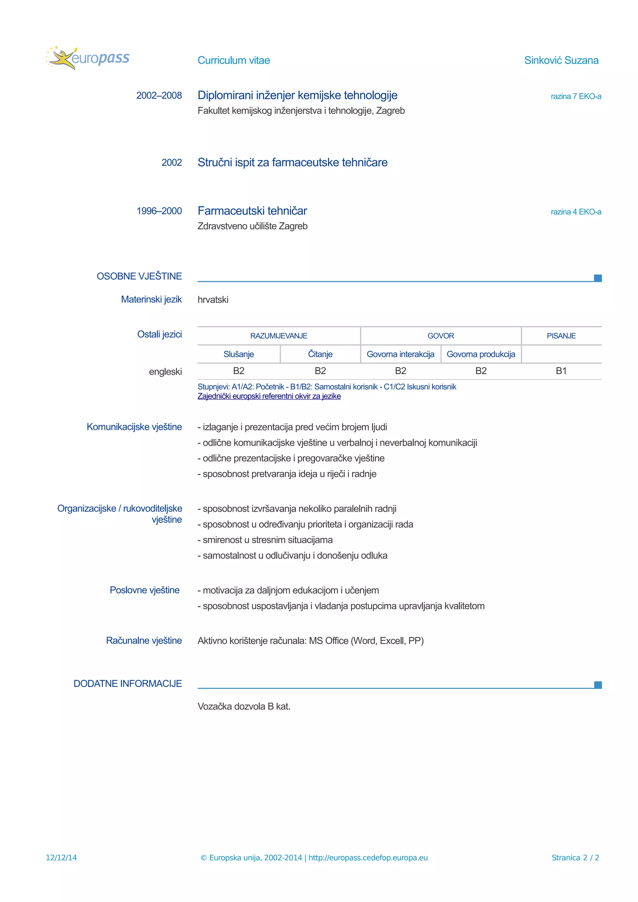 Europass-CV-20141212-Sinkovi%C4%87-HR | PDF