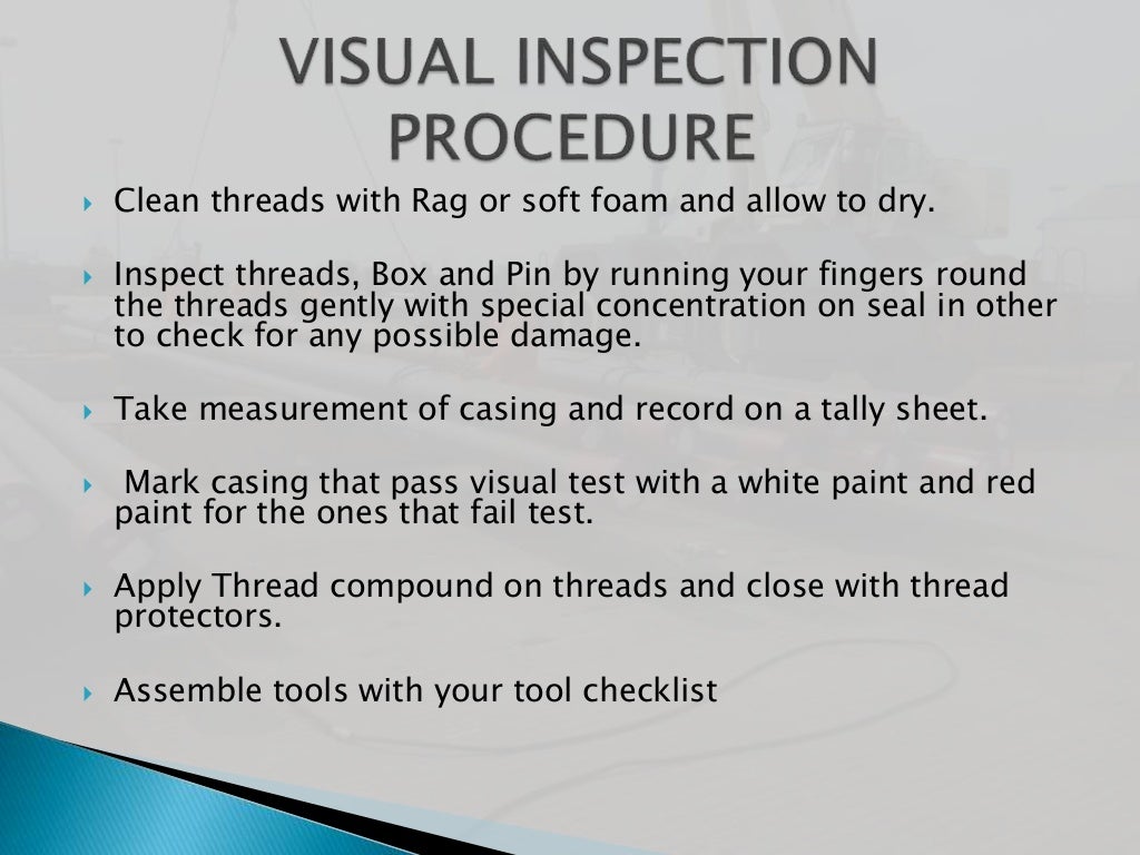 VISUAL INSPECTION Pt 2 VISUAL INSPECTION Pt 2