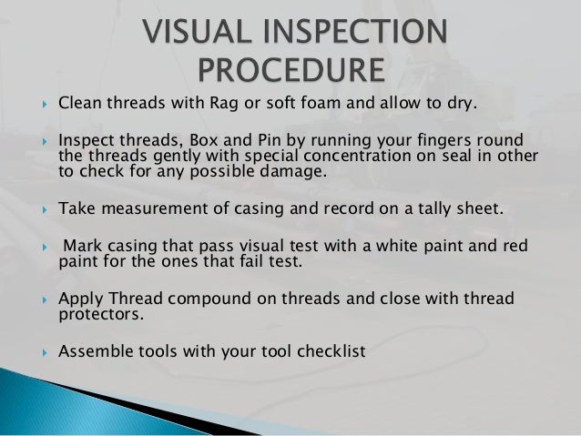 VISUAL INSPECTION pt 2