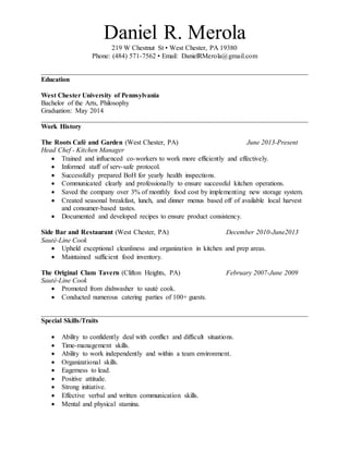 Dan's Updated Resume | PDF
