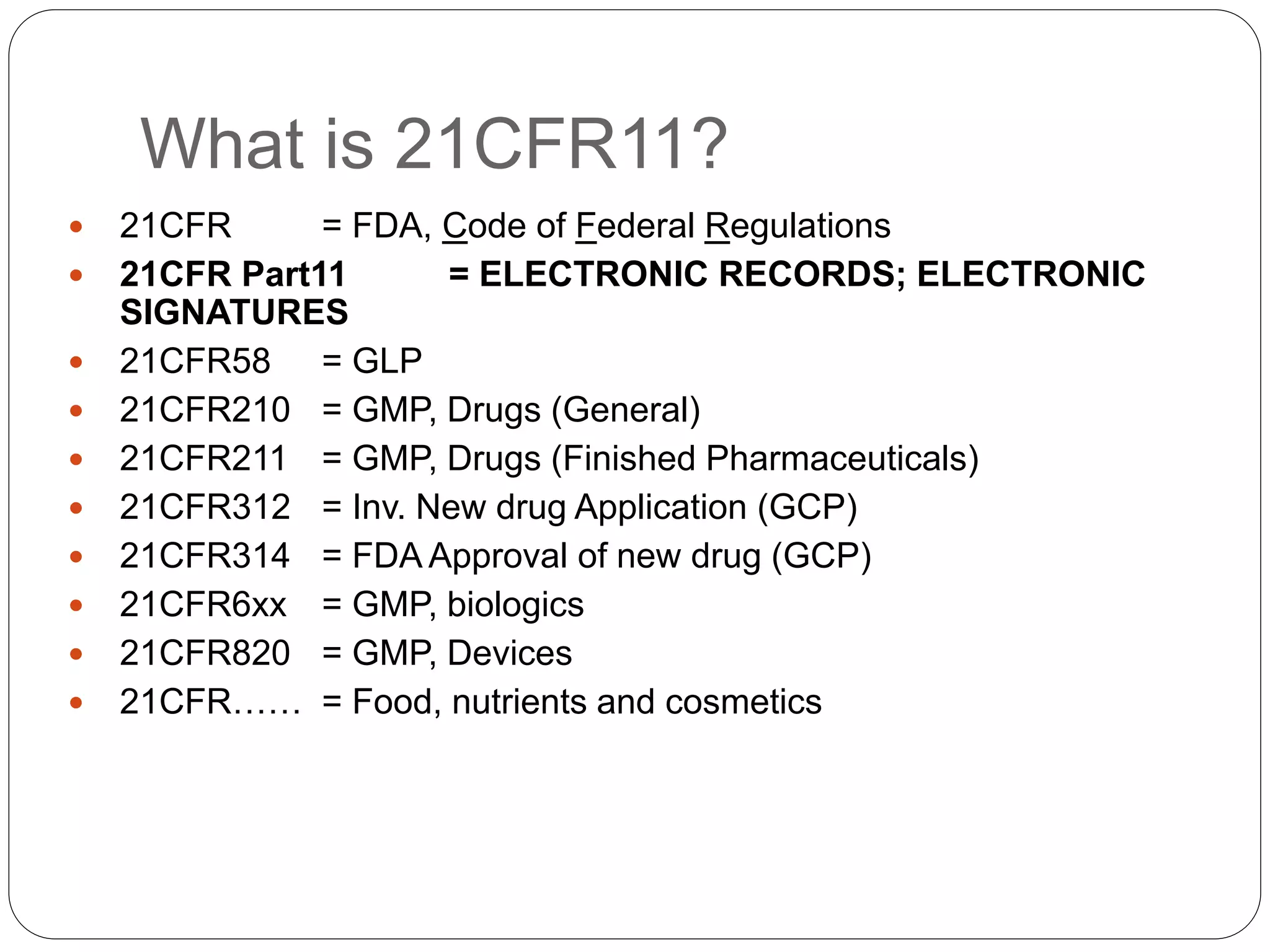 21 CFR PART 11 | PPTX