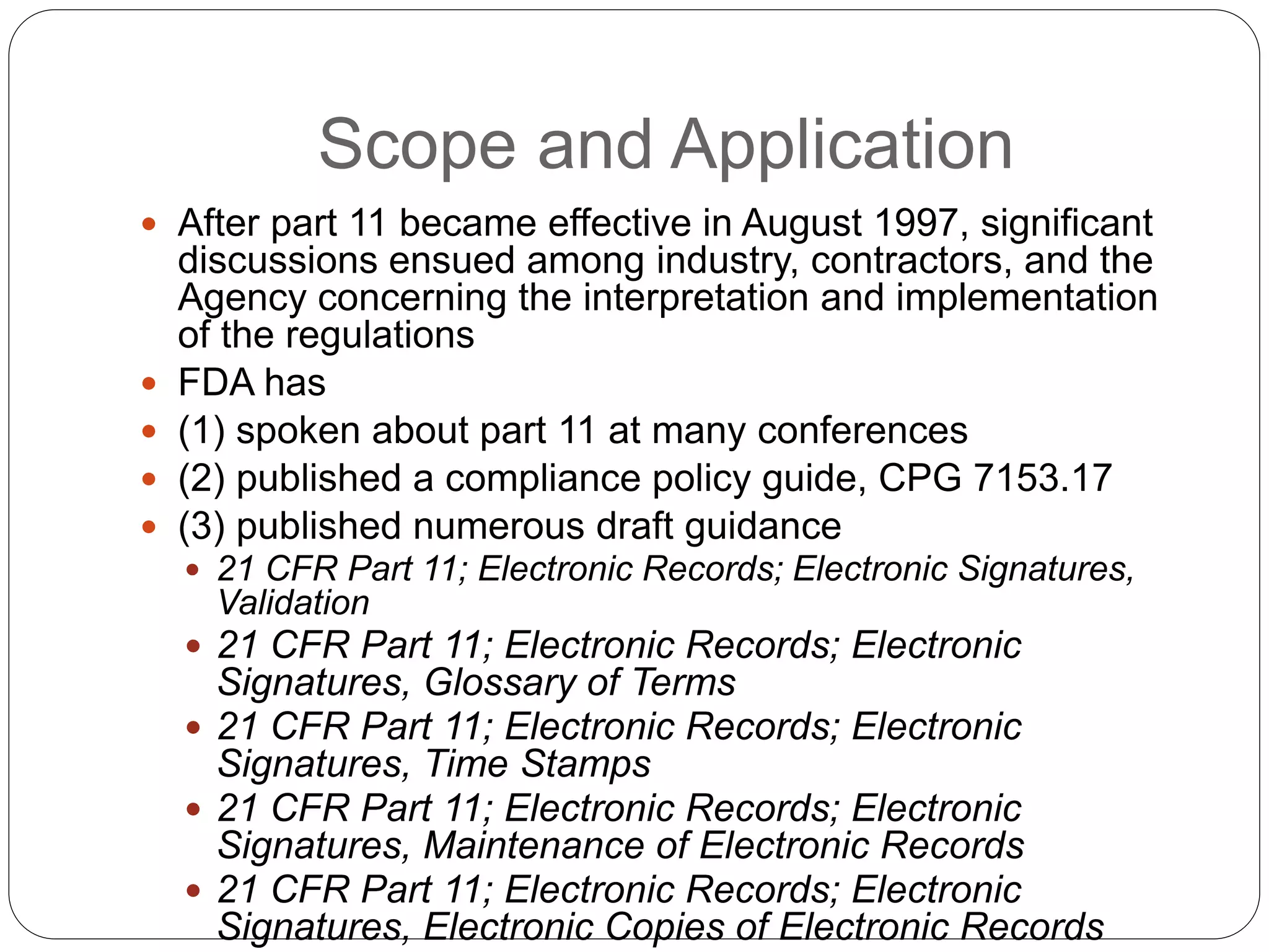 21 CFR PART 11 | PPTX