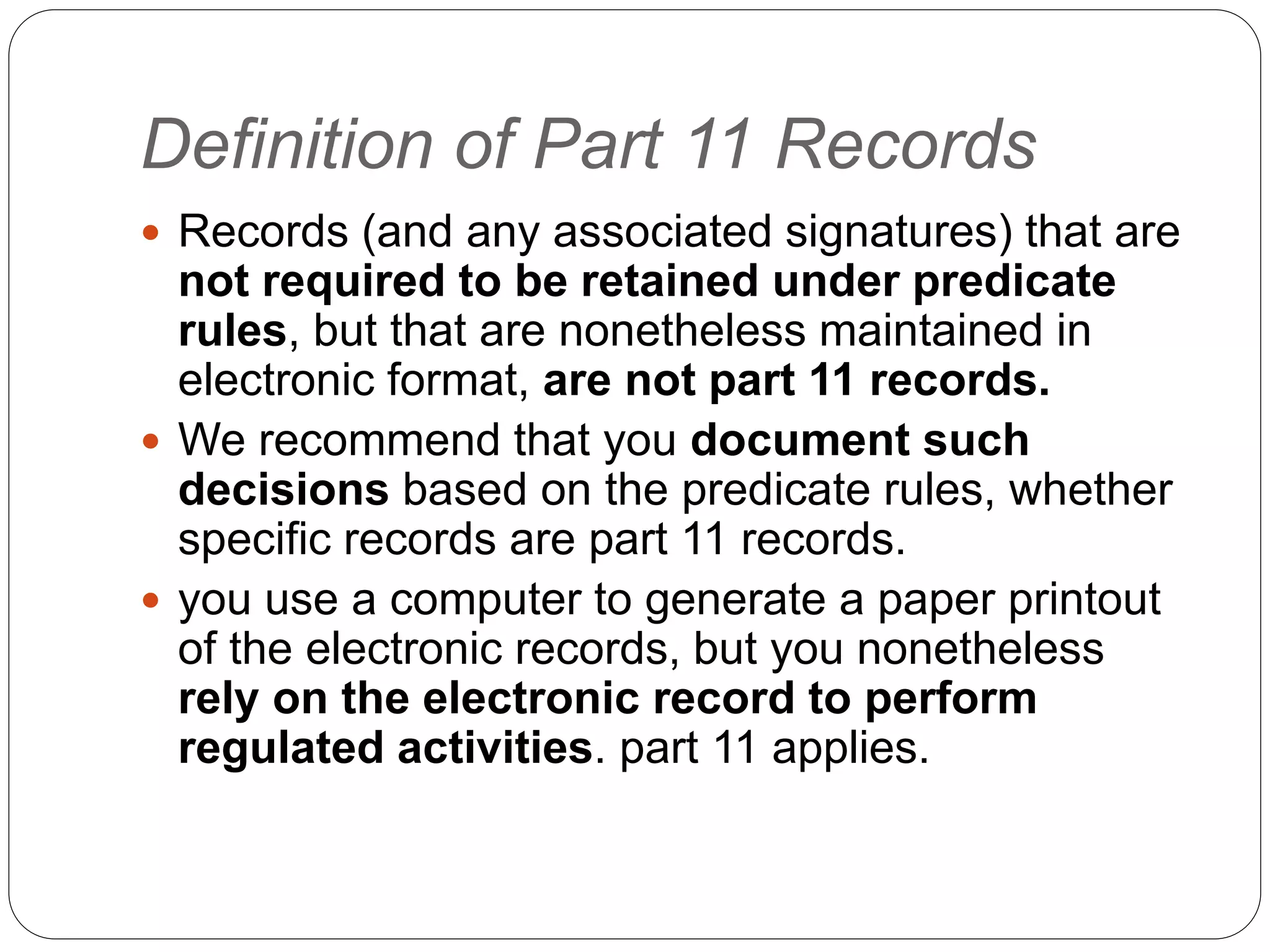 21 CFR PART 11 | PPTX