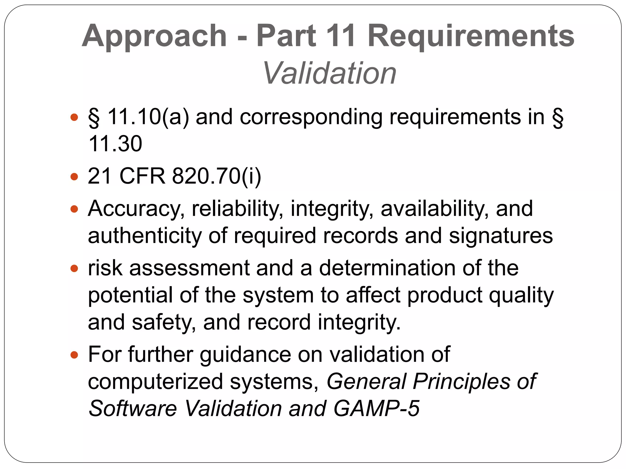 21 CFR PART 11 | PPTX
