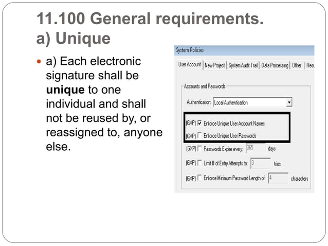 21 CFR PART 11 | PPTX | Technology & Computing