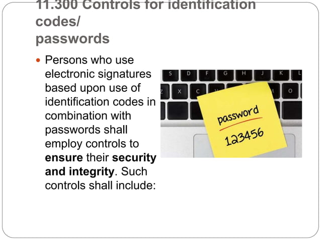 21 CFR PART 11 | PPTX | Technology & Computing