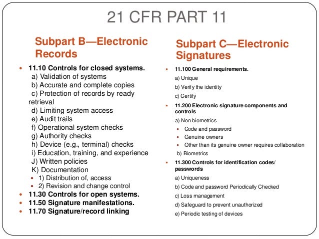 21 CFR PART 11
