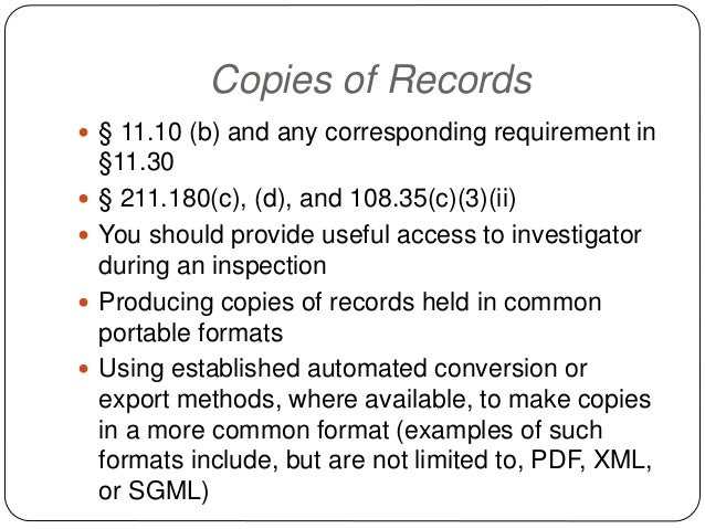 21 CFR PART 11