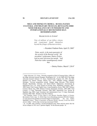 By Major Justin A. Evison | PDF