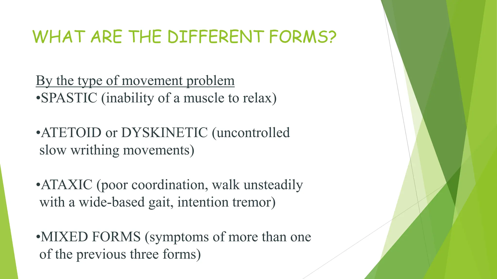 9 CEREBRAL PALSY.pptx as a cause of disabilities | PPTX