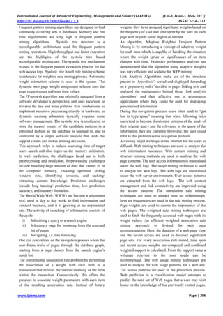 Certain Issues in Web Page Prediction, Classification and Clustering in Data Mining | PDF