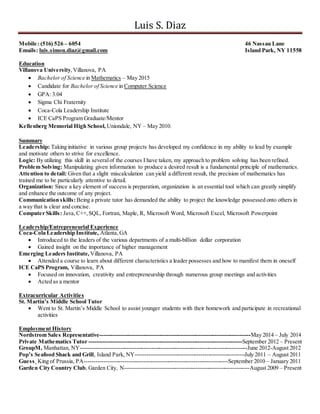 Luis S. Diaz - Resume | DOCX