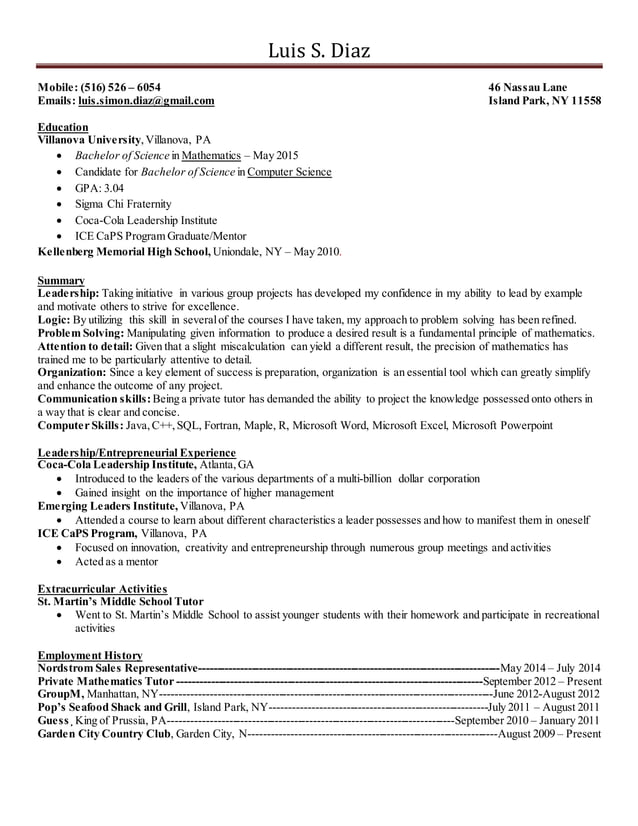 Luis S. Diaz - Resume | PDF