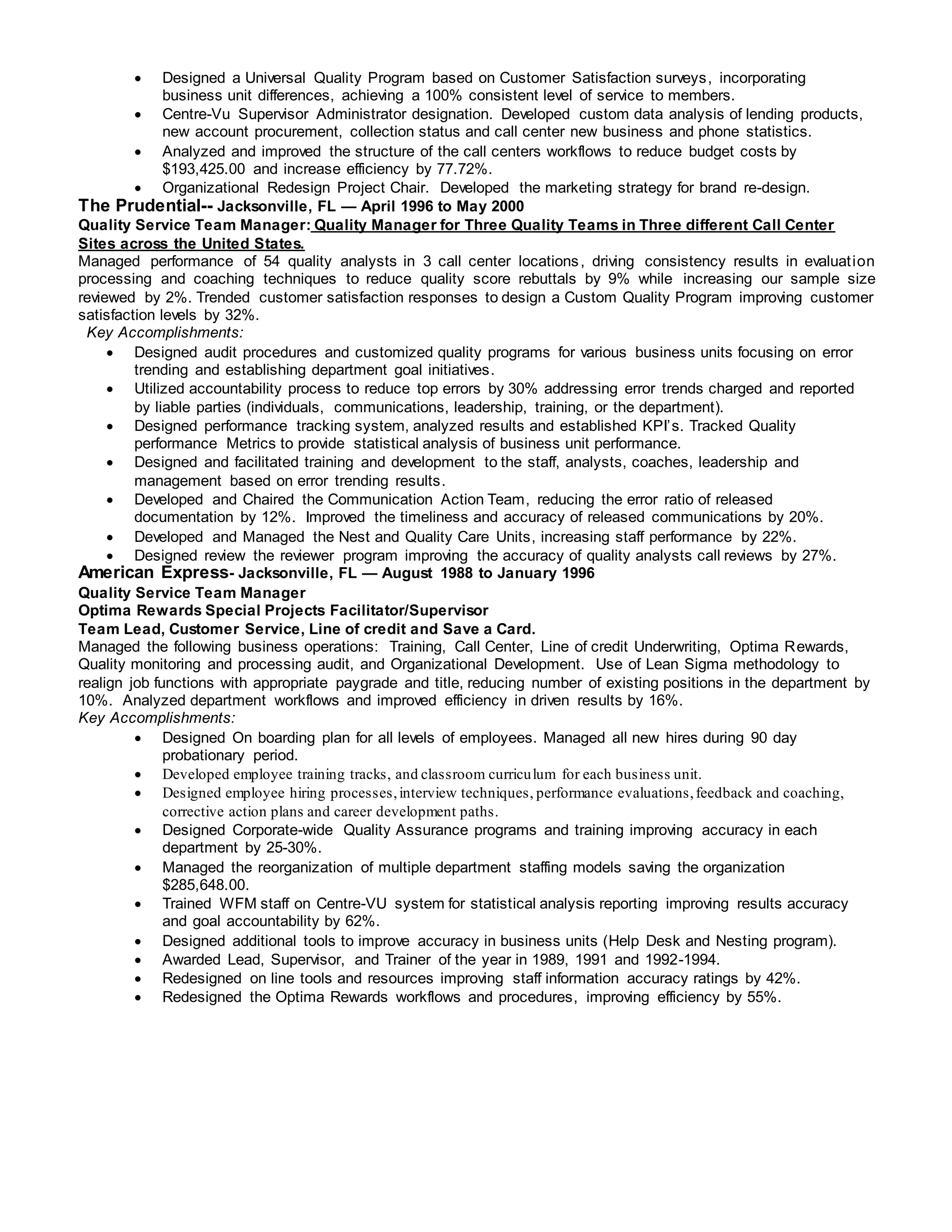 Resume of Sherry Andreu | DOCX