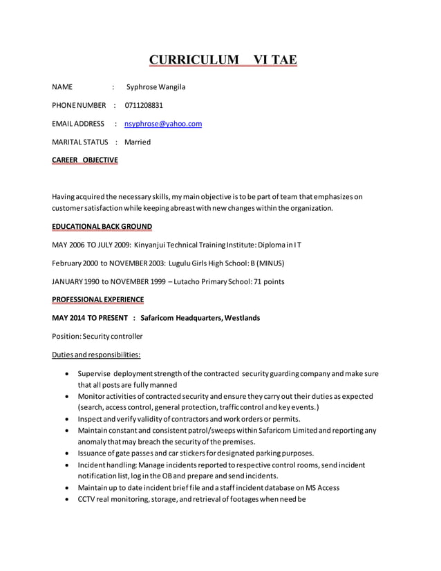 MY CV2 | PDF