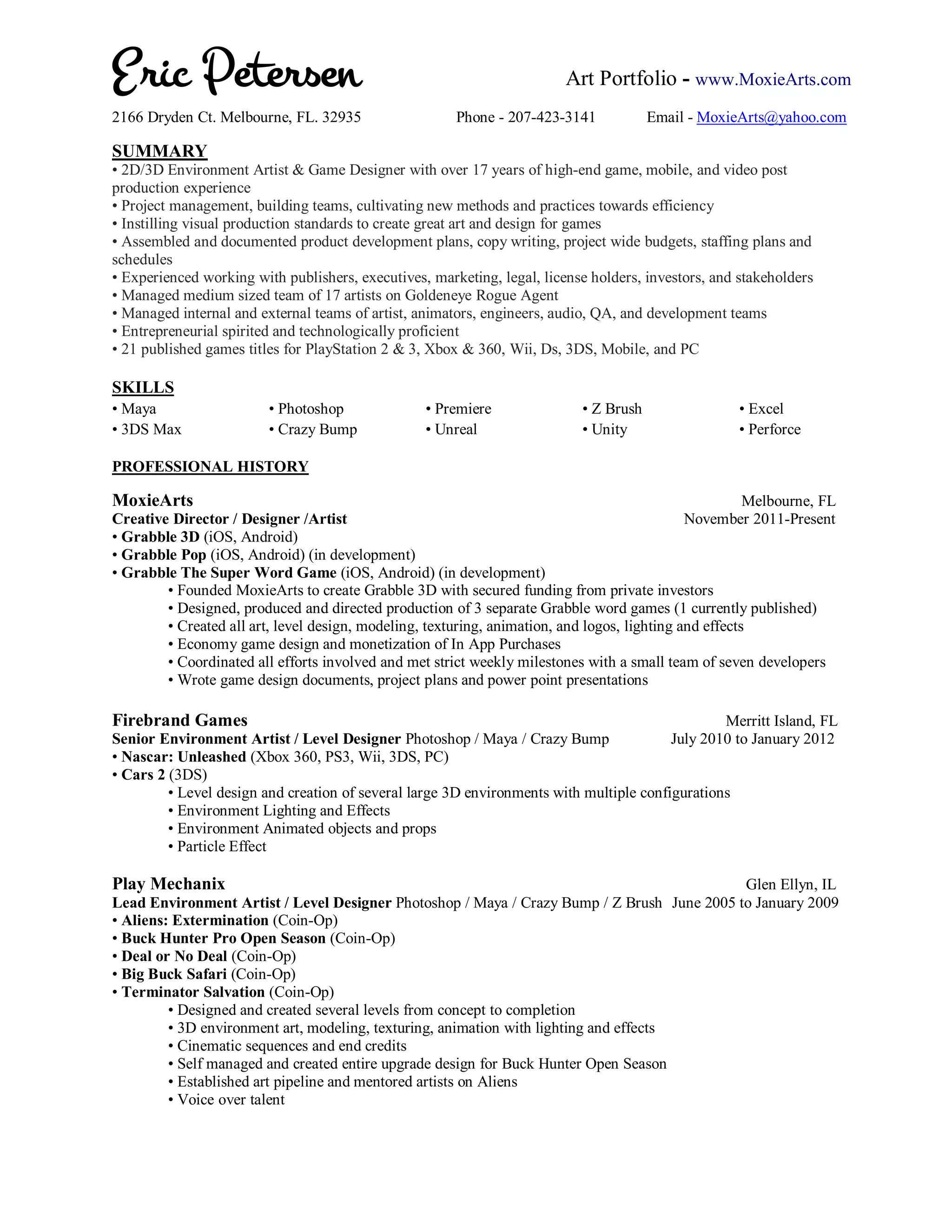 Eric Petersen Resume 2015 | PDF