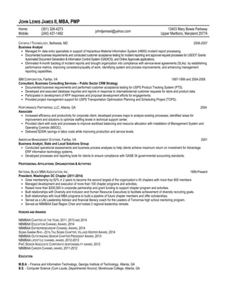 James Resume 072016 | PDF