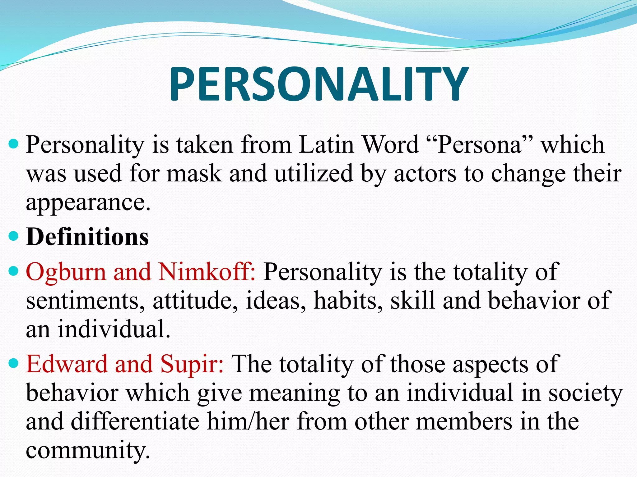 9 chapter psycho & hum theory of personality | PPT