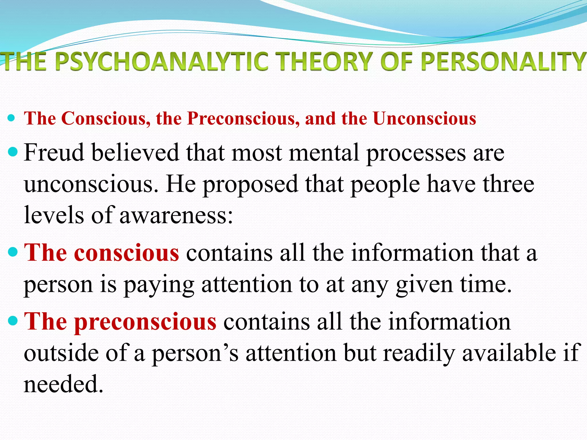 9 chapter psycho & hum theory of personality | PPT