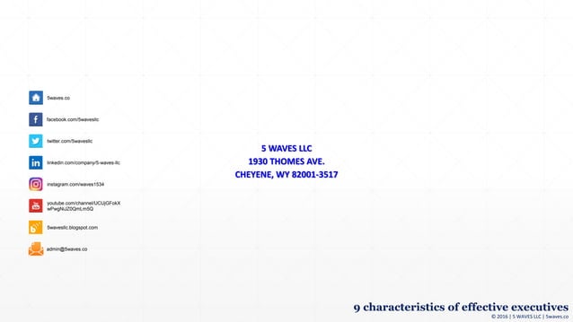 9 characteristics of effective executives | PPT