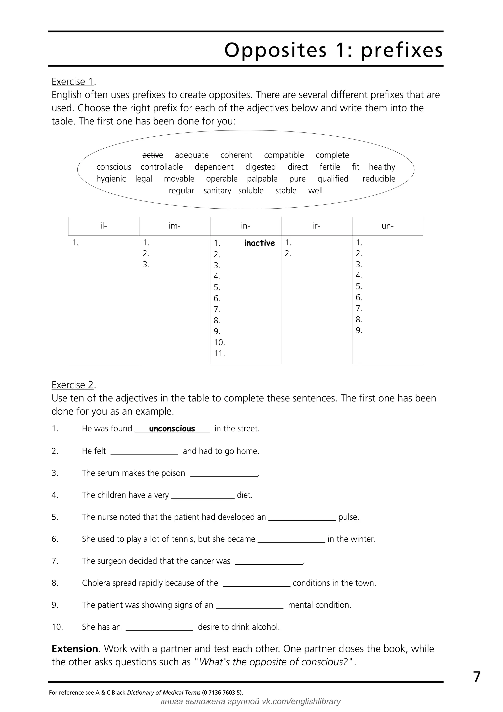 9 check your_english_vocabulary_for_medicine | PDF