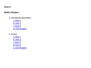 9 class maths sample mindmaps | PPTX