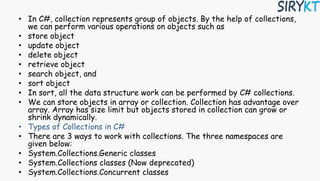 9collection in c# | PPTX