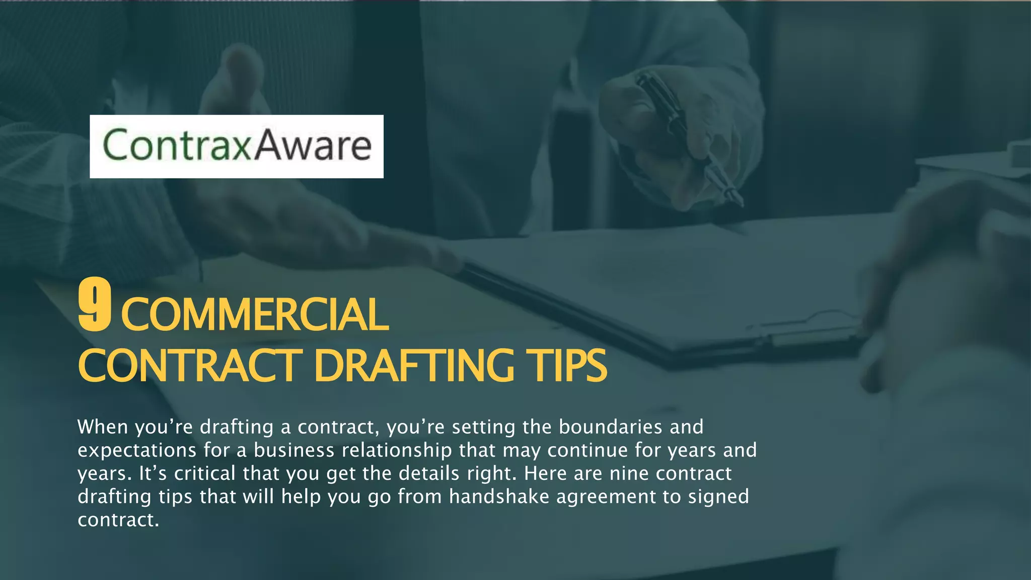 9 commercial contract drafting tips | PPT