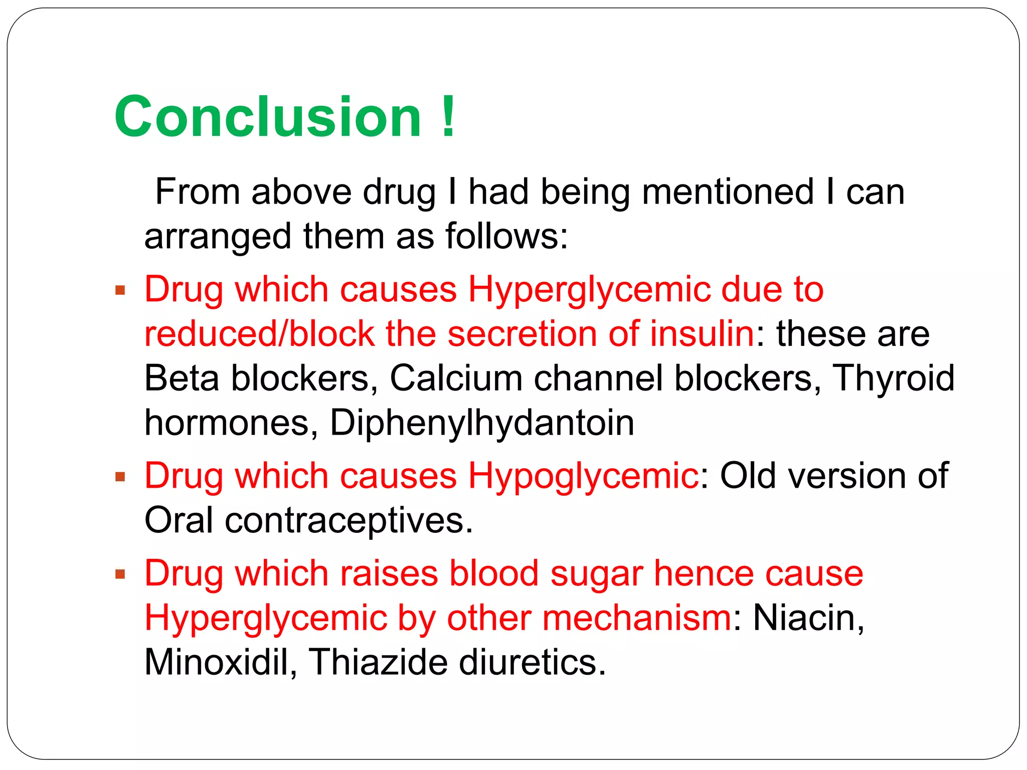 9 common drugs that every diabetic should avoid | PPTX