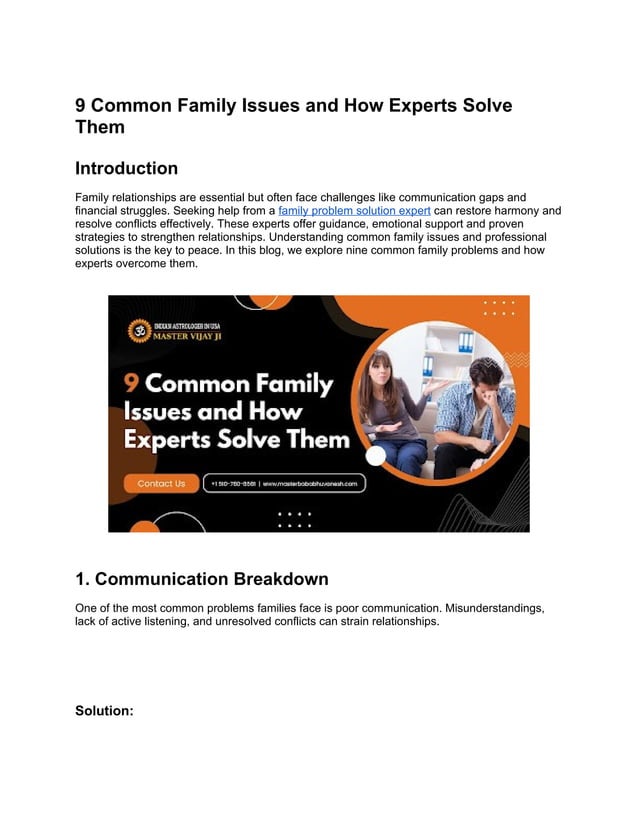 9 Common Family Issues and How Experts Solve Them.docx