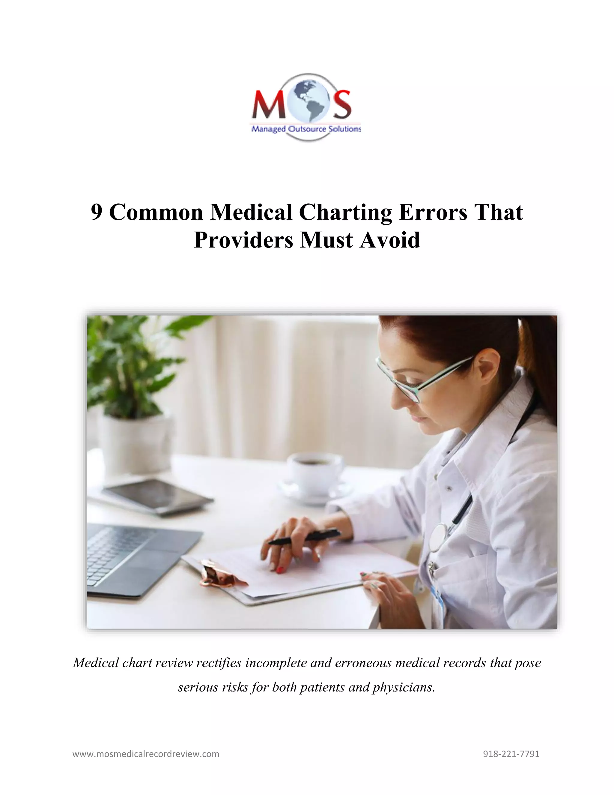 9 Common Medical Charting Errors That Providers Must Avoid | PDF