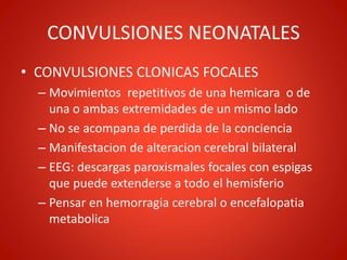 9 convulsiones neonatales | PPTX
